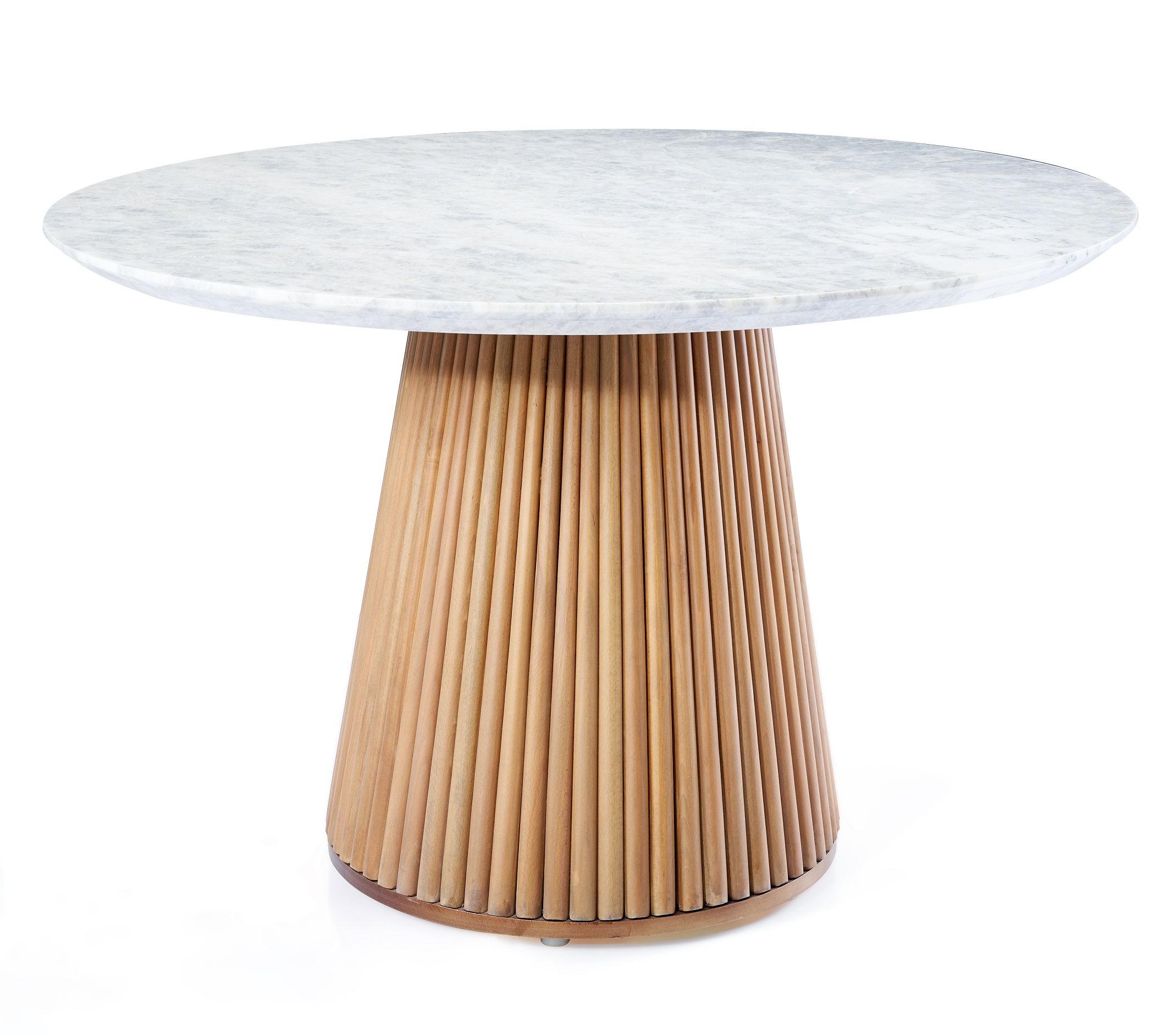 Ribbed Wooden Base Table - Efreshli