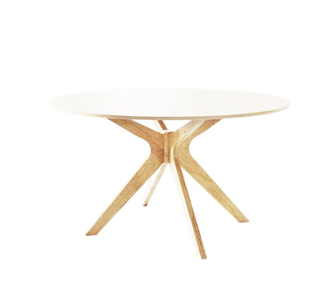 Round Dining Table with Smooth Intersecting Legs - Efreshli