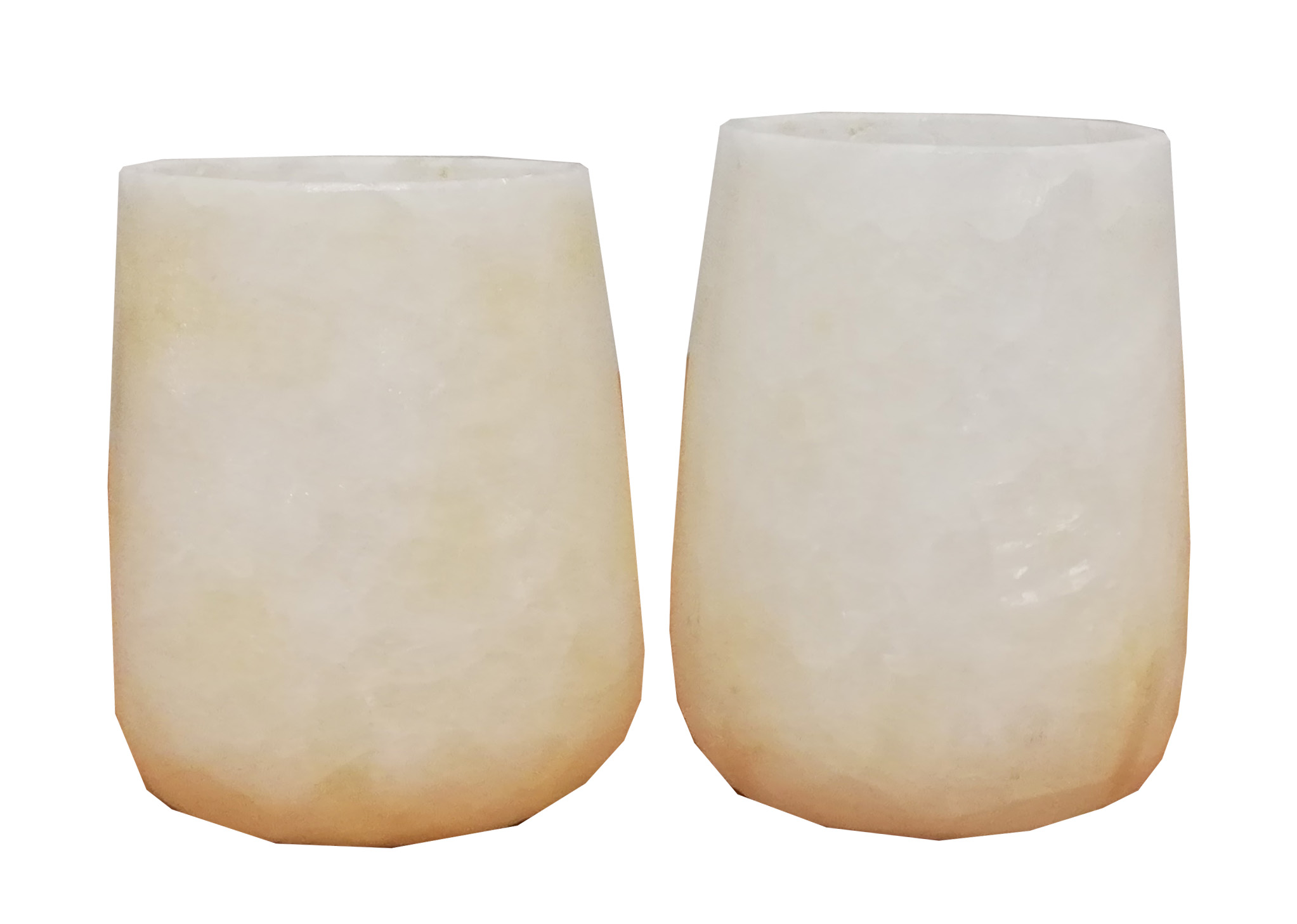 Alabaster Cylinder Vases Duo - Efreshli
