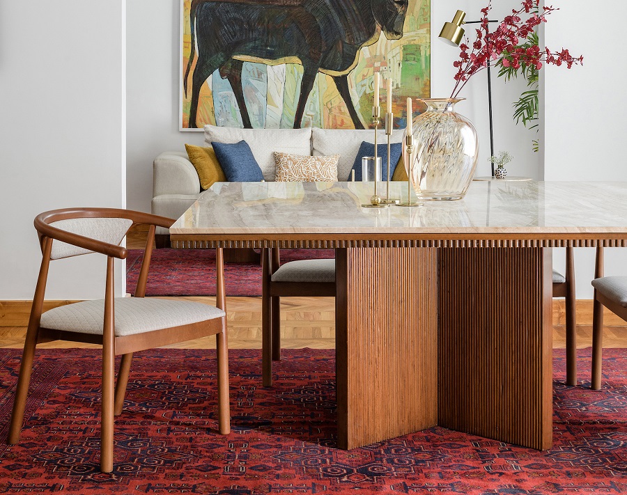 Fluted Dining Table - Square - Efreshli